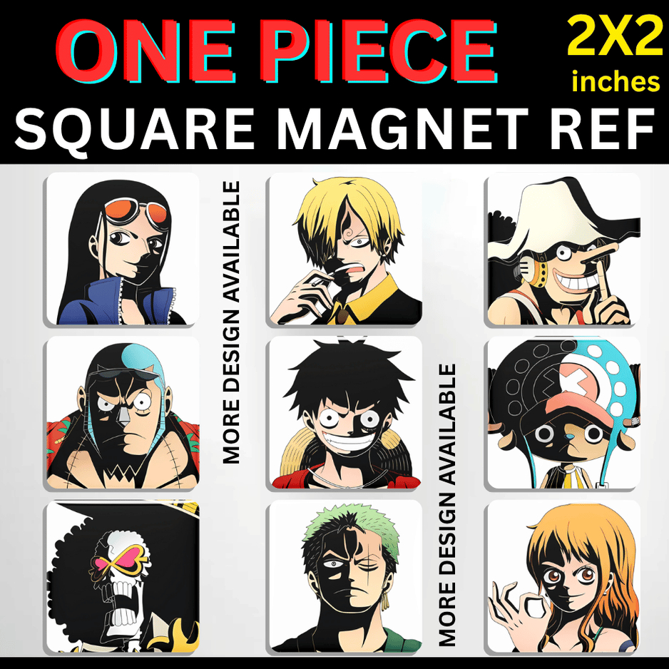 ONE PIECE VERSION 1 QUALITY AND AFFORDABLE 2X2 SQUARE REF MAGNET ...