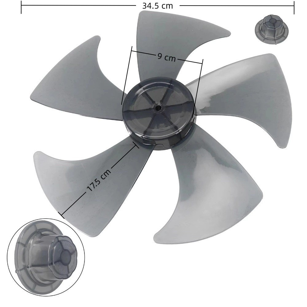 5 Leaves Electric Fan Blade Table Fanner Accessories Table Fanner Blade ...