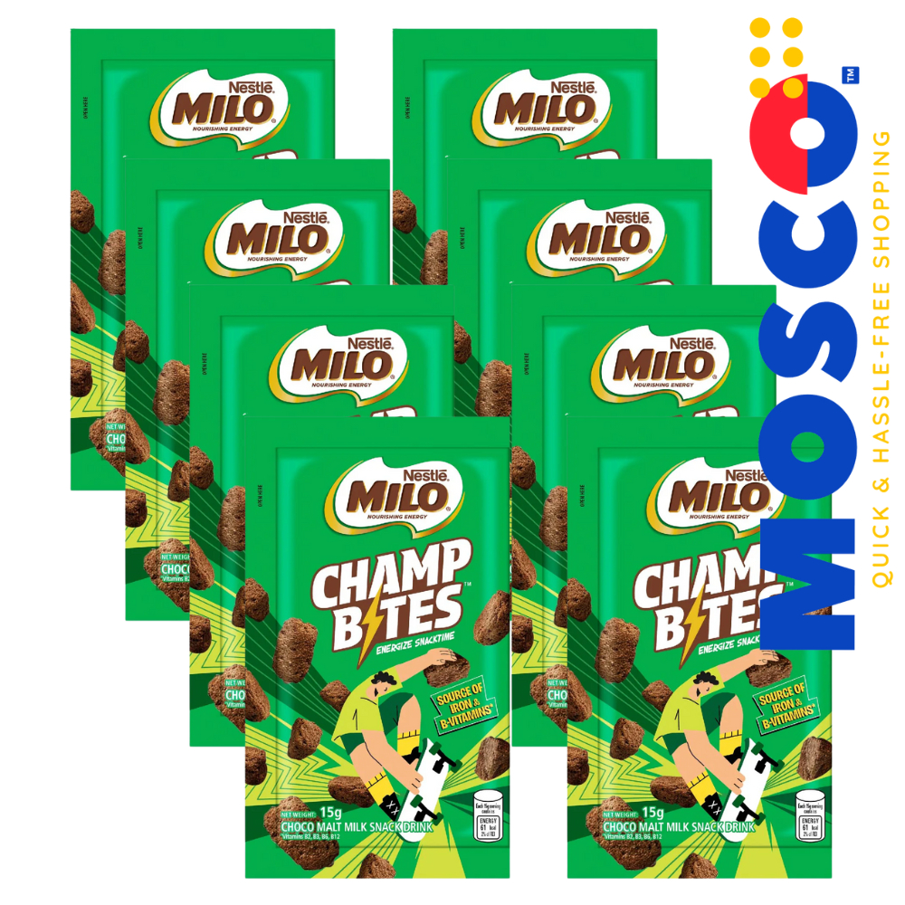 Nestlé Milo Champ Bites 15g × 8 Packs – Choco Malt Snack | Shopee ...