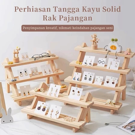 2/3/4/Layer Wooden Ladder Dessert Cake Display Stand Jewelry Display ...