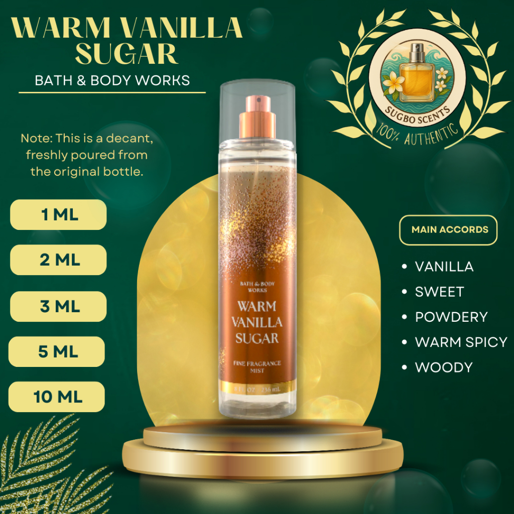 BBW Warm Vanilla Sugar Mist (Decant) SUGBO SCENTS | Shopee Philippines