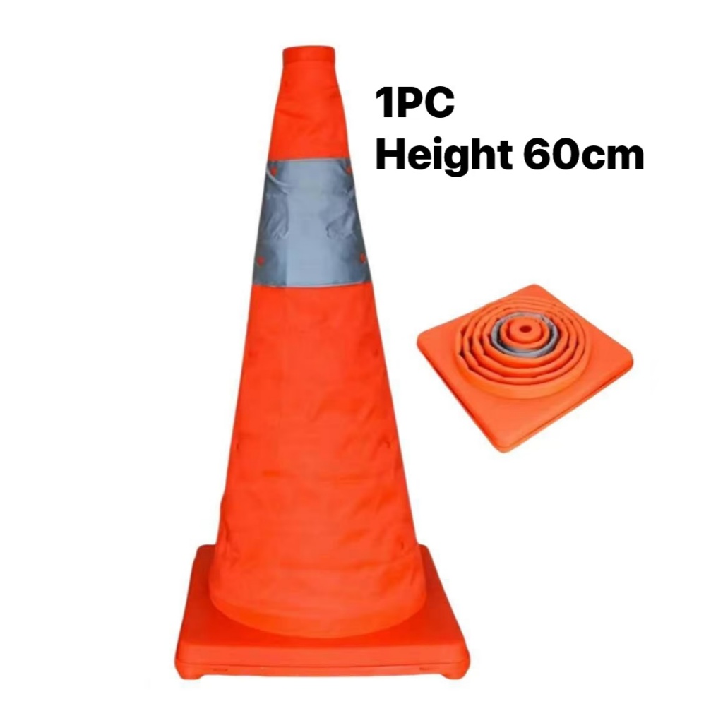 Foldable and retractable style Retractable traffic cone | Shopee ...
