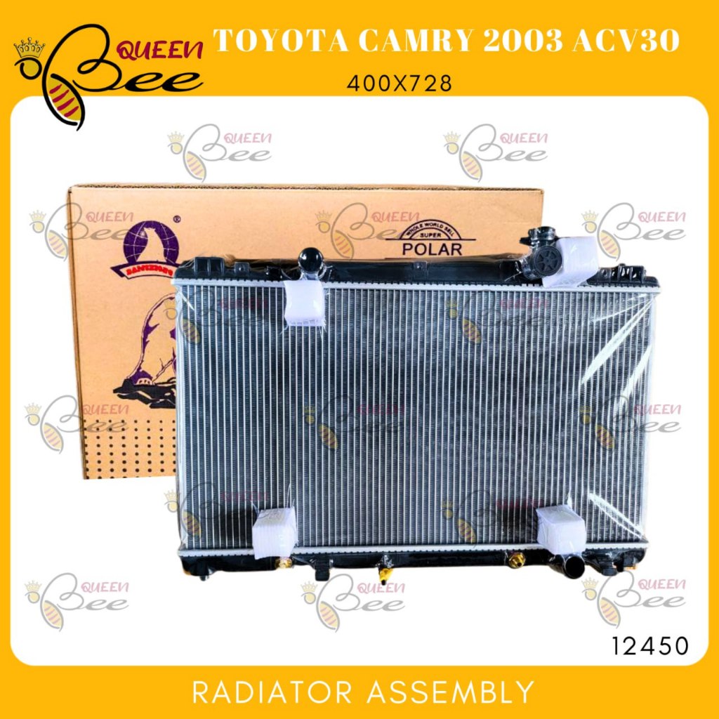 QUEENBEE 12450 Toyota Camry 2003 ACV30 Radiator Assembly A/T PA26 1ROW ...