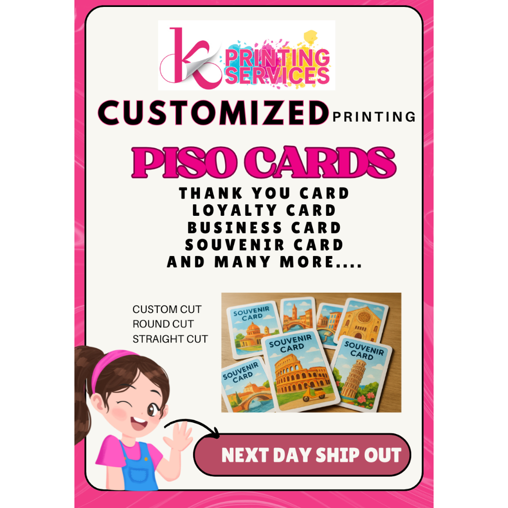 PISO Customized Cards (Thank You | Loyalty | Souvenir & More) | Shopee ...
