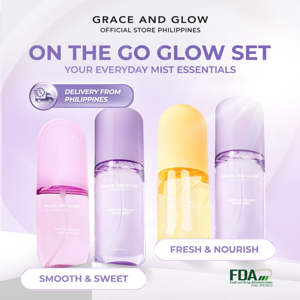 [PRE-ORDER] Grace and Glow On The Go Glow Set Silky & Daisy Hair ...