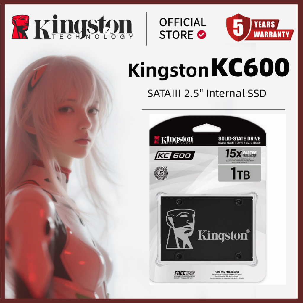 Kingston KC600 Internal SSD Solid State Drive 512GB/1TB/2TB SATA3 2.5" SSD | Shopee Philippines
