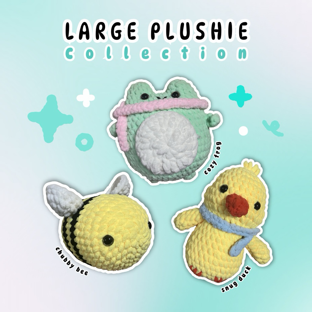 Crochet Chenile Animal Large Plushie / Table Design / Room Decor ...