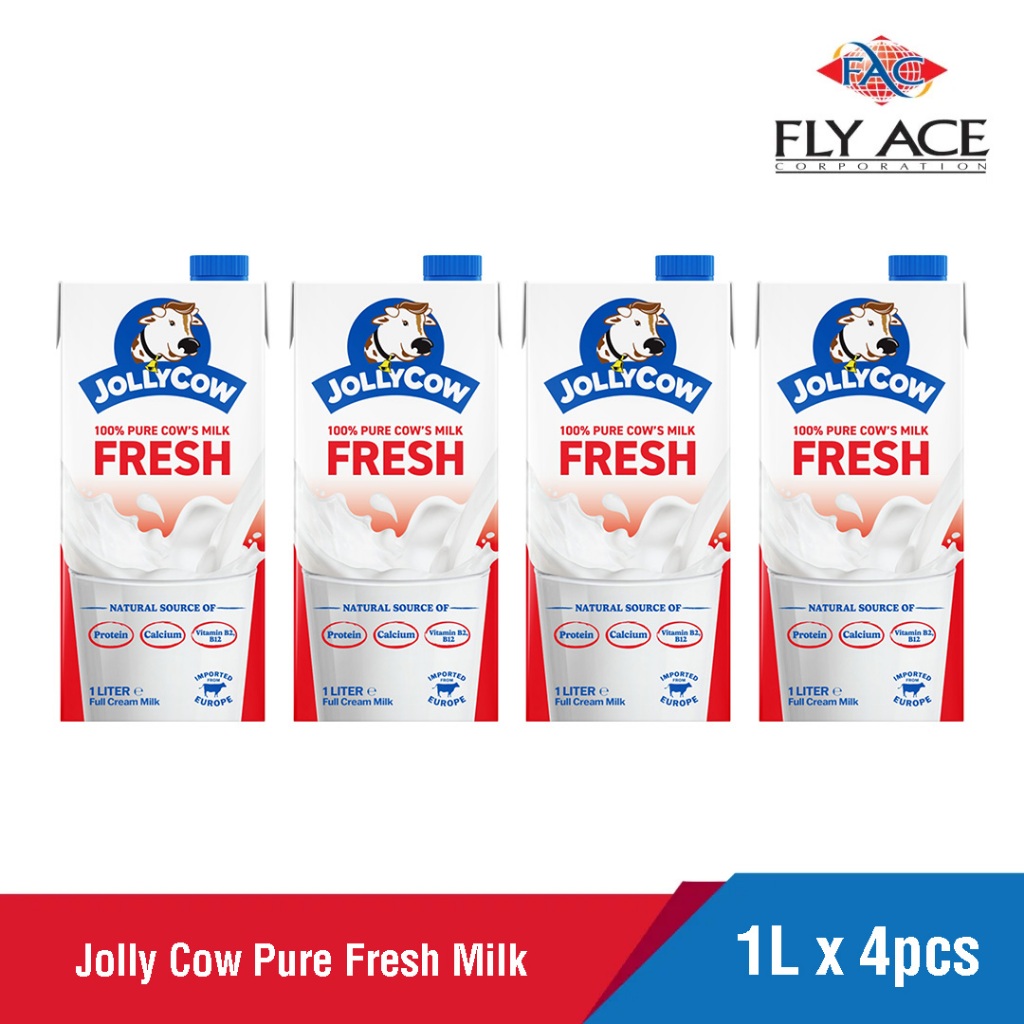 Jolly Cow Pure Fresh Milk 1L x 4 | Shopee Philippines