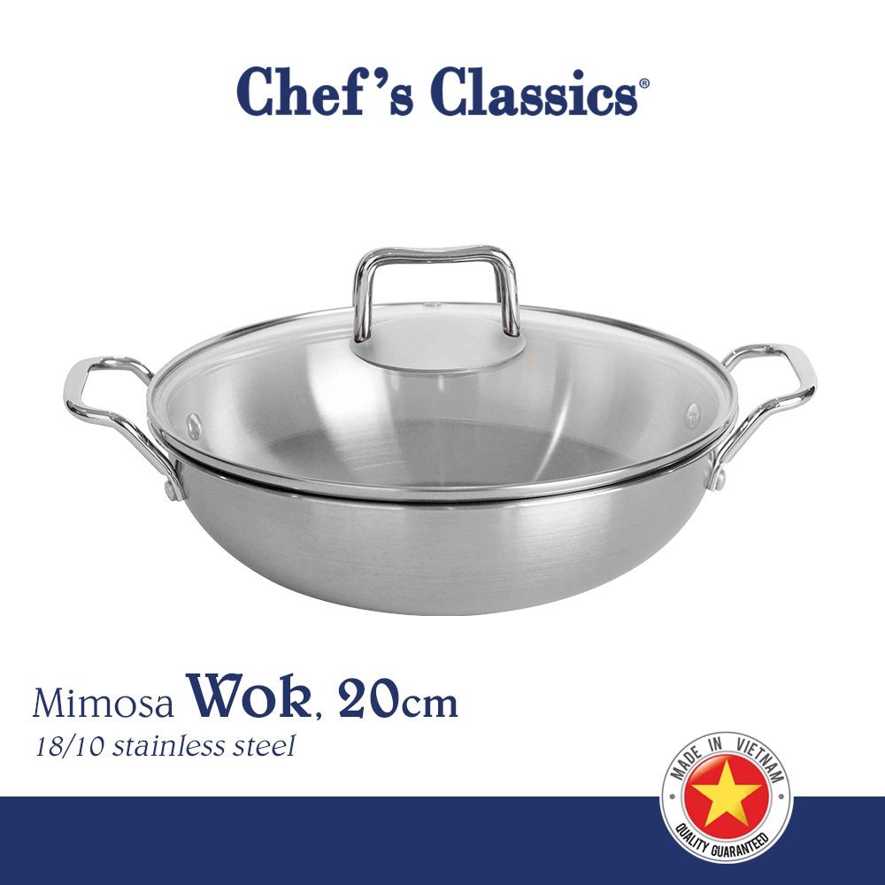 Chef's Classics Mimosa Stainless Steel Wok, 20cm | Shopee Philippines
