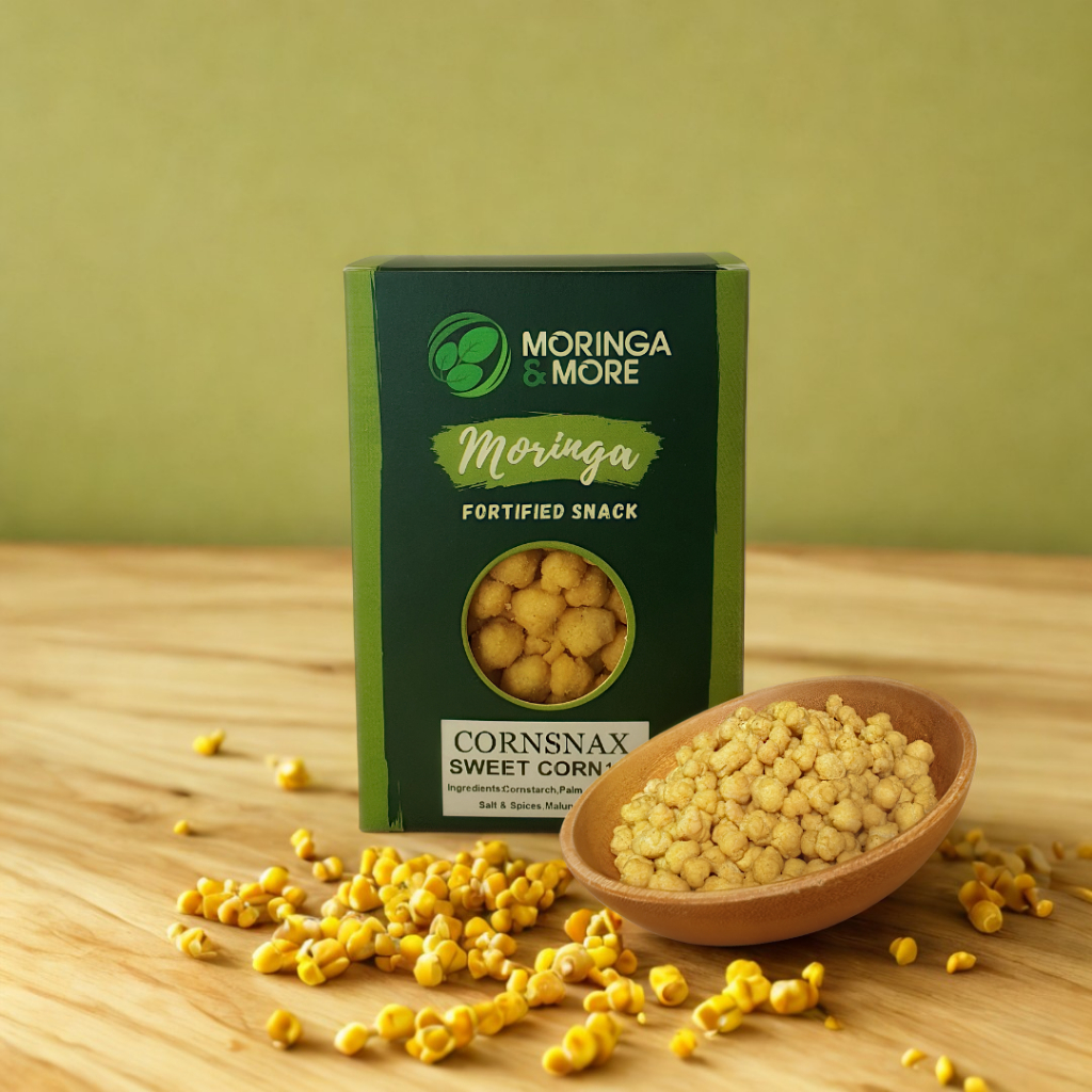 MORINGA & MORE: Moringa Fortified Snack - Cornsnaxx (Sweet Corn, Garlic ...