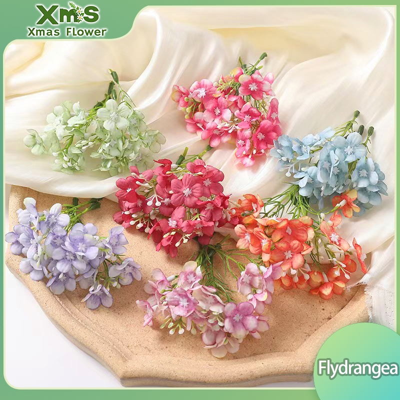 Artificial Hydrangea Flowers Silk Fake Small Daisy for Wedding Home ...