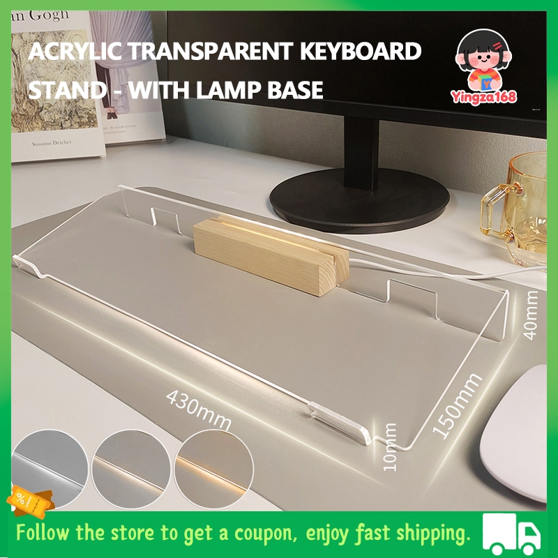 Computer Keyboard Stand Acrylic Keyboard Riser for Desk Keyboard Holder ...
