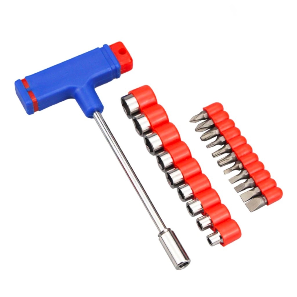 21-Piece T-Handle Wrench and Socket Bit Set | Shopee Philippines