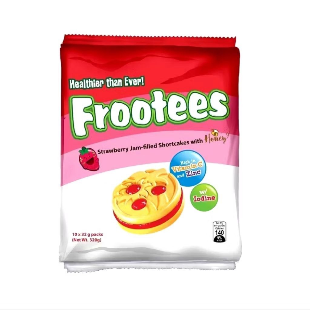 Rebisco Frootees Strawberry Cookie Sandwich 32g X 10Pcs | Shopee ...