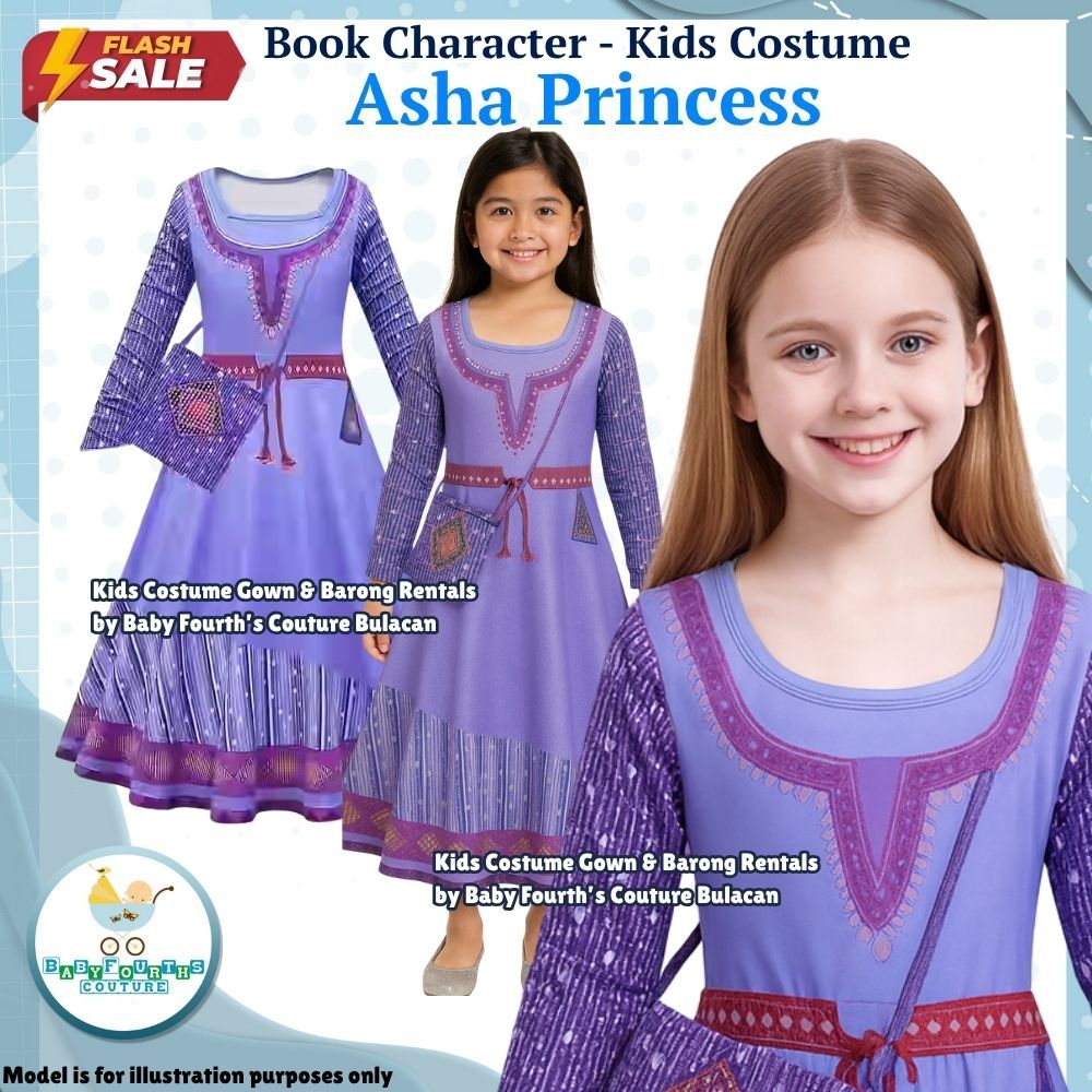 Book Character Fairy Tale Movie Asha Princess Costume for Kids Girl for ...