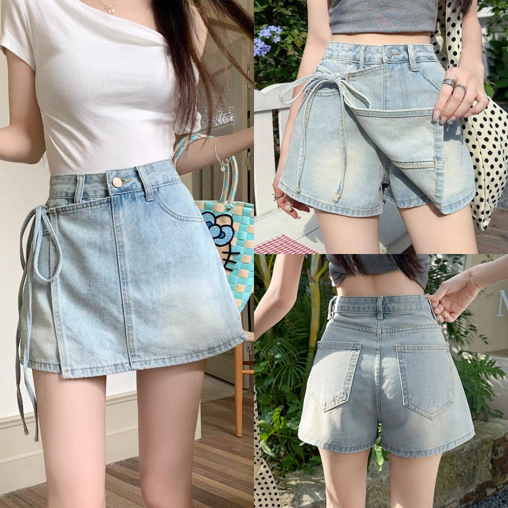 Denim Skirt for women Plus Size Women High Waist Denim Skirt Irregular ...