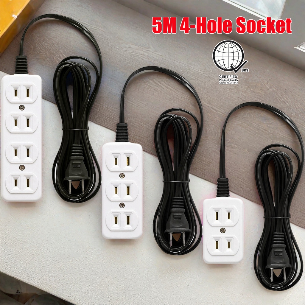 5M Extension Socket Outlets and Extension Cords Charging 2/3/4 Socket ...
