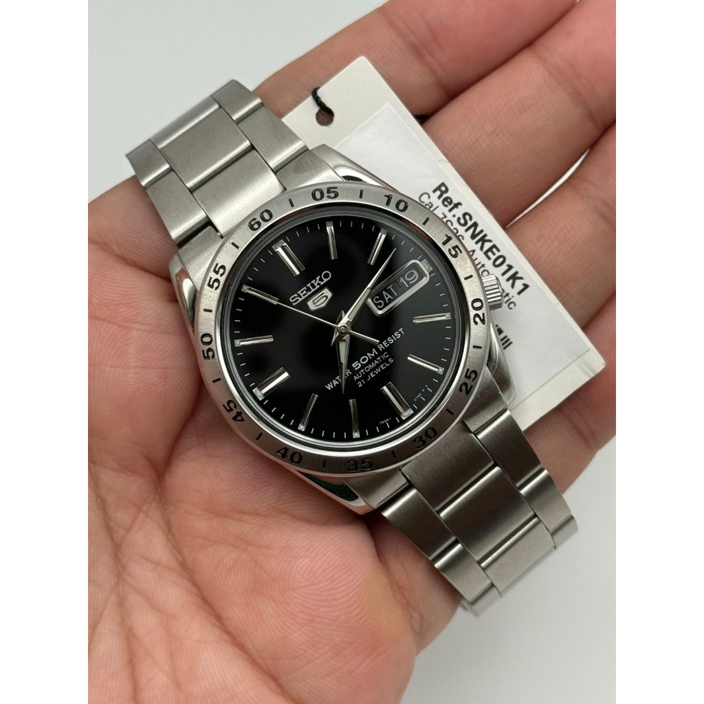 SEIKO 5 Analog Black Dial Automatic Men's Watch SNKE01K1 / SEIKO 5 ...