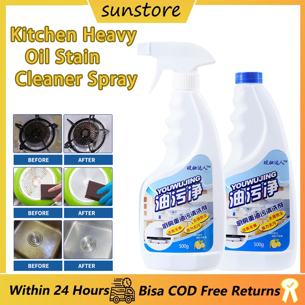 Kitchen Heavy Oil Stain Cleaner Spray Grease Remover Cleane Multi ...