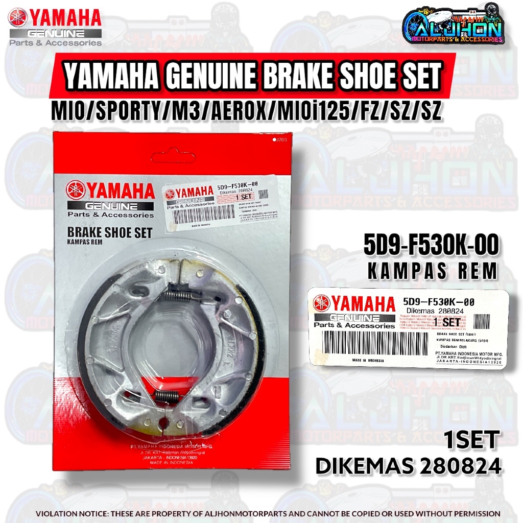 YAMAHA BRAKE SHOE FOR MIO / SPORTY/ M3 / AEROX / MIOi125 / FZ /SZ AAA ...