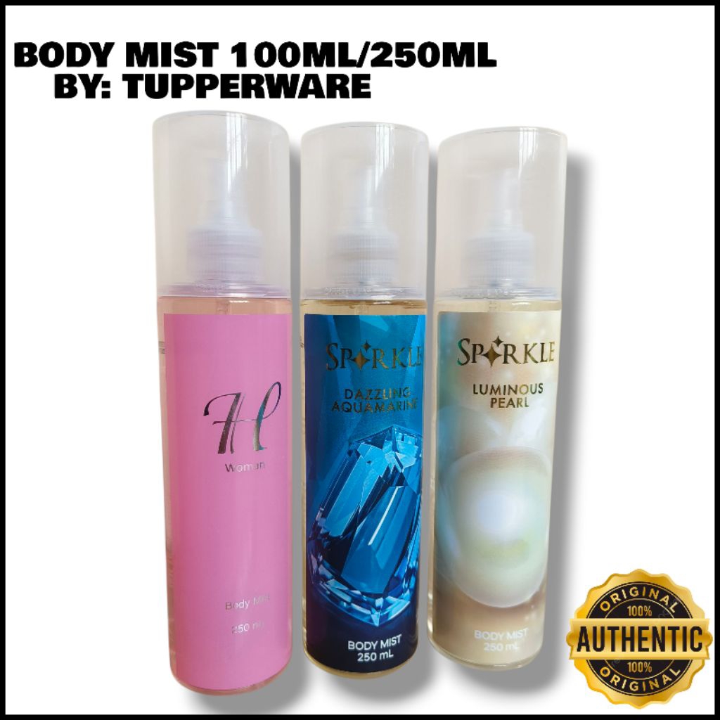 Tupperware Body Mist 100ml/250ml for Men & Women | Shopee Philippines