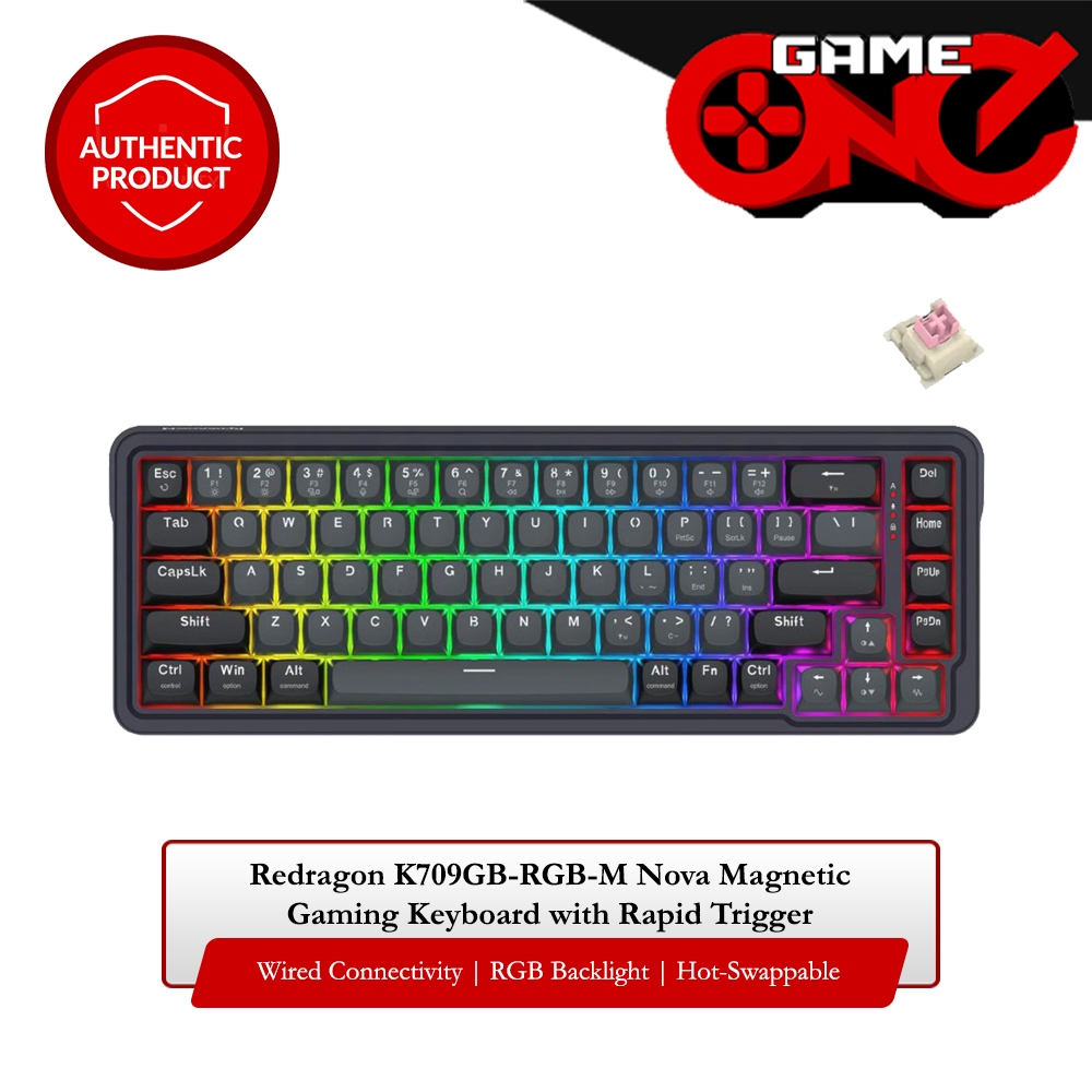 Redragon K709GB-RGB-M Nova Magnetic 65% Wired Hot-Swappable Gaming ...