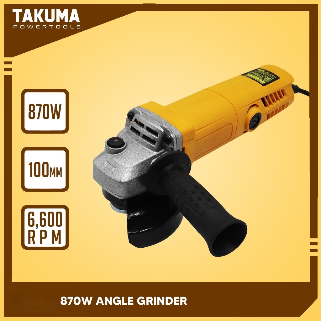 TAKUMA 870W Angle Grinder 100mm | Shopee Philippines
