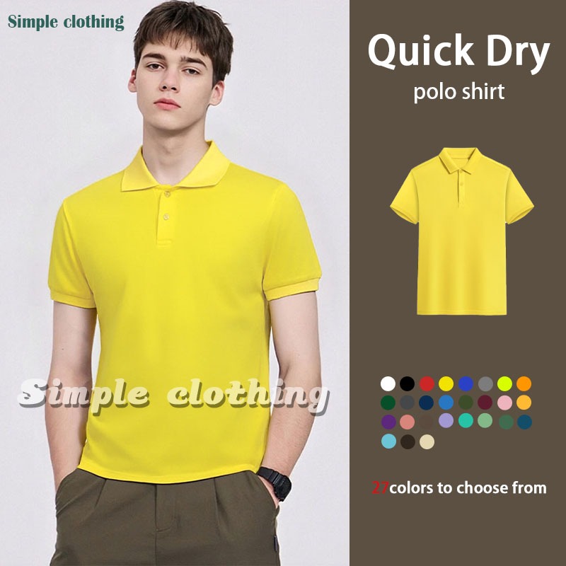 Quick Dry Unisex Polo Shirt for Men and Women YELLOW Multiple colors ...