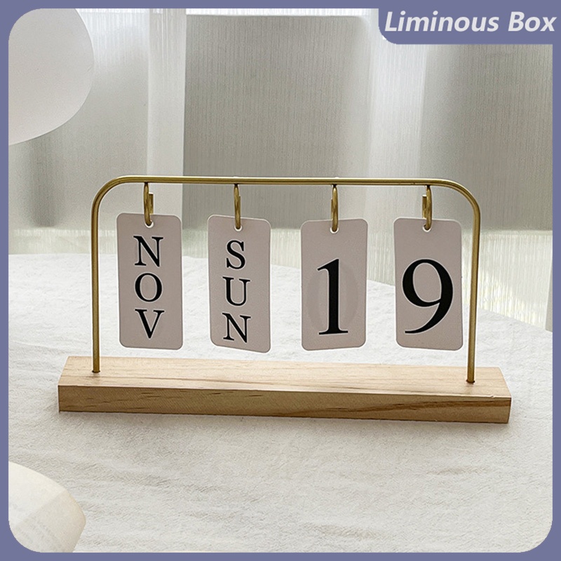 Flip Wooden Calendar Blocks Diy Page Cards Perpetual Calendar With ...