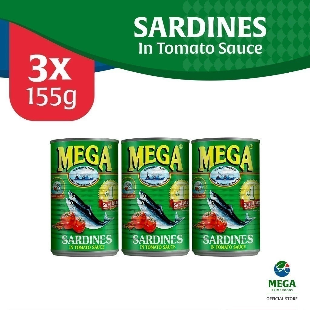 Mega Sardines In Tomato Sauce 155G - By 3'S | Shopee Philippines