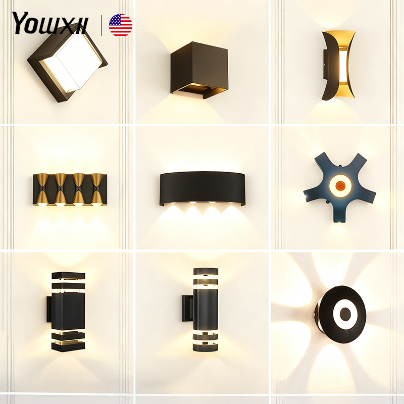 Yowxii Modern Led Wall Lights Indoor/Outdoor Waterproof Upgraded Wall ...