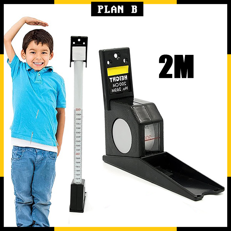 2m Body Height Rod Wall Mounted Height Meter Growth Ruler Adult Child ...
