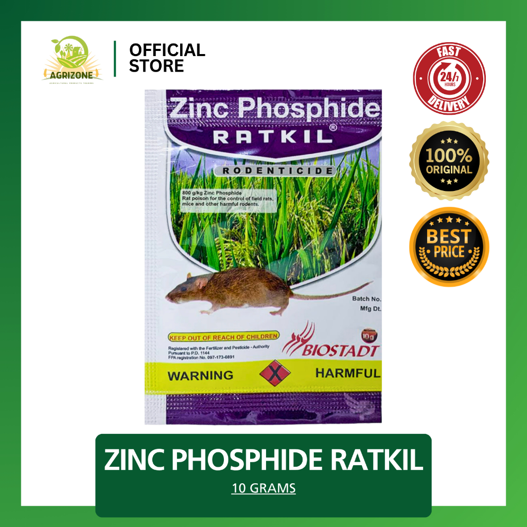 ZINC PHOSPHIDE RATKIL RODENTICIDE RAT POISON | Shopee Philippines
