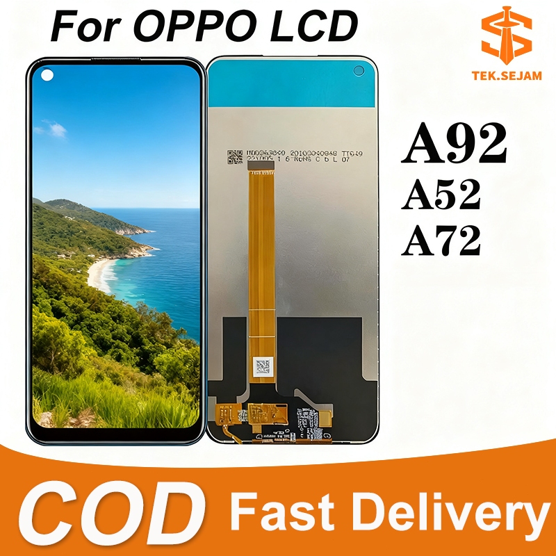 TEK.SEJAM Original LCD For OPPO A92 A52 A72 Display Screen LCD ...