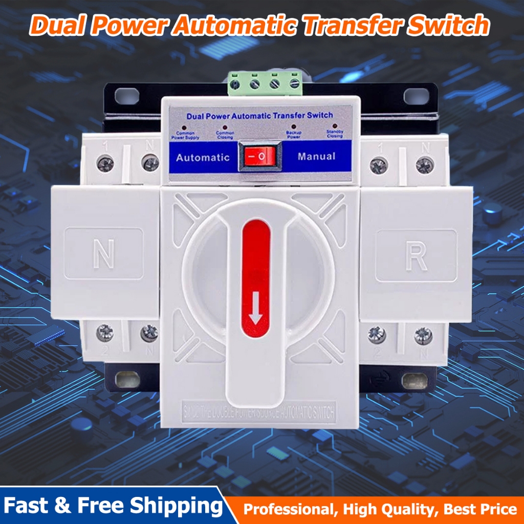 MCB type Dual Power Automatic transfer switch 2P 63A ATS Circuit ...