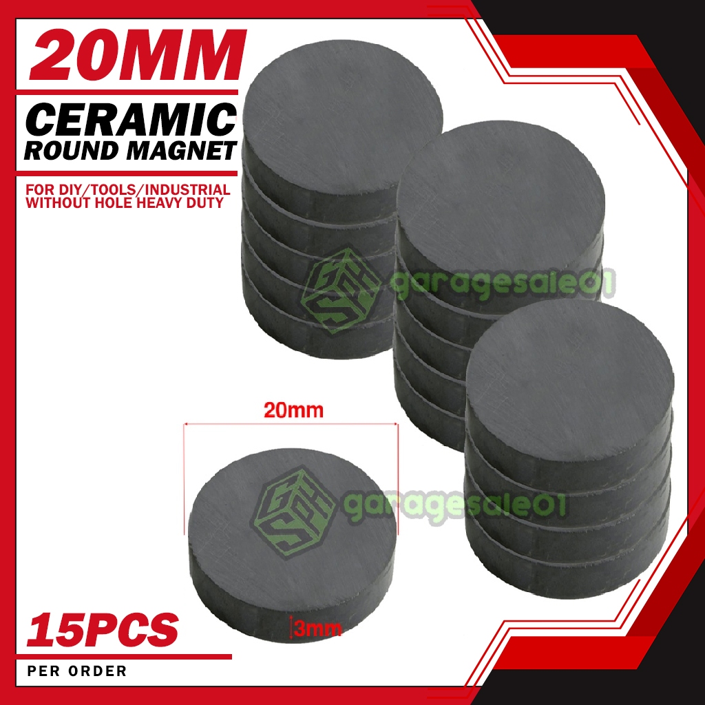 GS (15PCS) 20mm Round Magnet Super Strong Circular Magnet for DIY ...