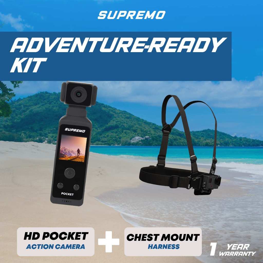 Bundle Supremo Ultra HD Pocket Action Camera + PACIFIC GEARS Chest ...