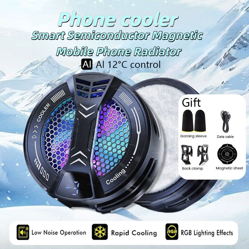 Magnetic Phone Cooler Gaming Radiator Phone Cooler Cool Heat Sink For ...