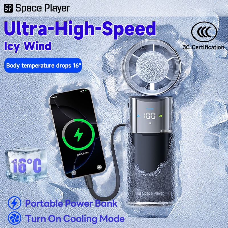 SP Handheld Turbo Fan 33 hours battery life Rechargeable Boost Wind 100 ...