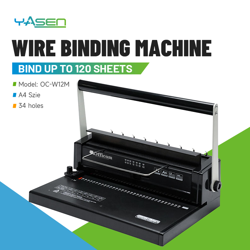 Officom Heavy Duty Wire Binding Machine | Double Loop for A4/Letter ...