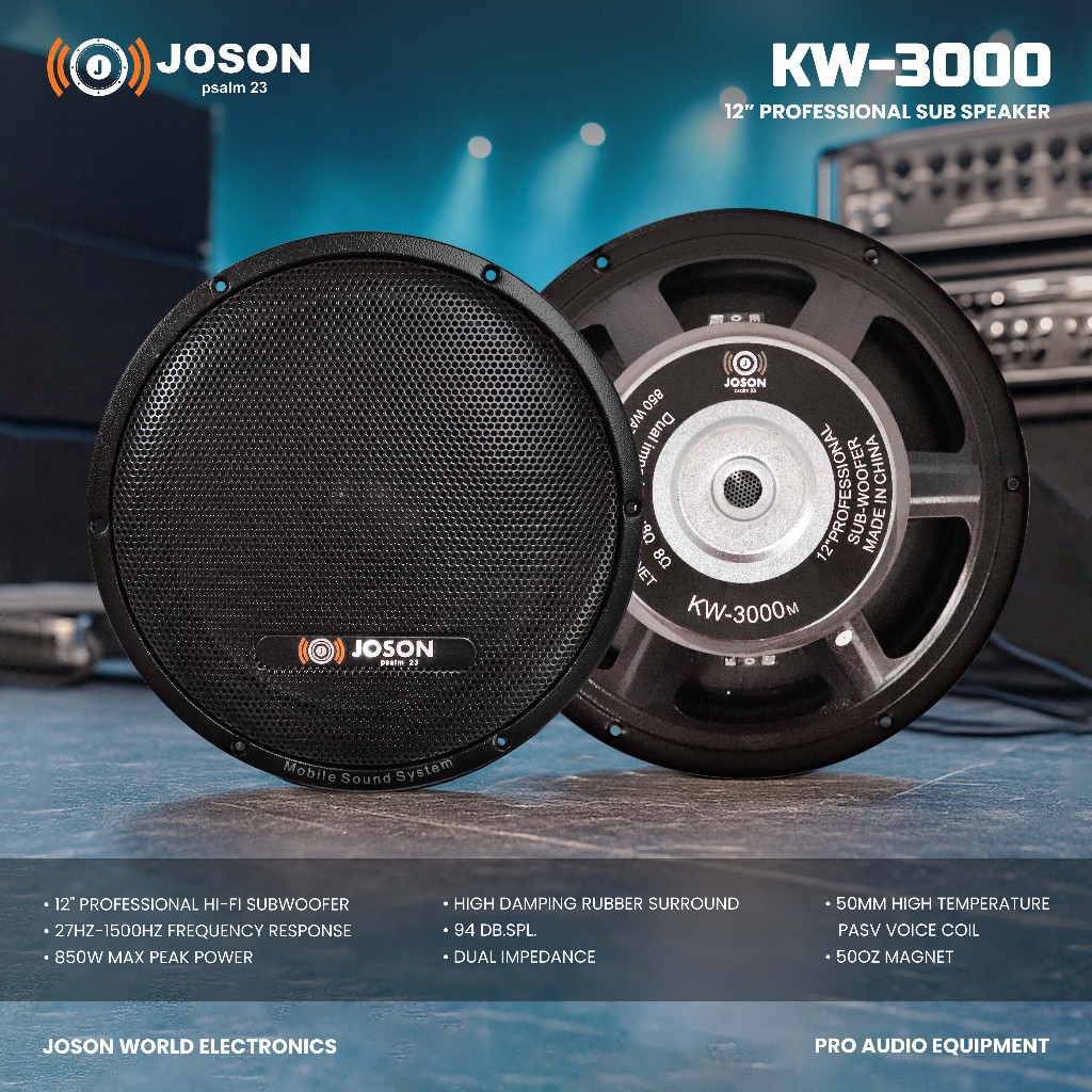 Joson KW-3000/4000 Professional Hi-fi Subwoofer (1 pc) | Shopee Philippines