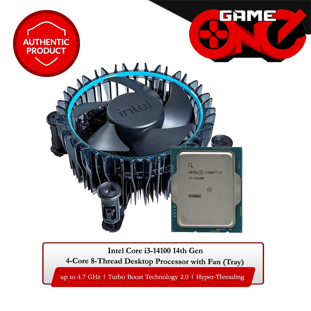 Intel Core i3-14100 14th Gen 4-Core 8-Thread Desktop Processor with Fan ...