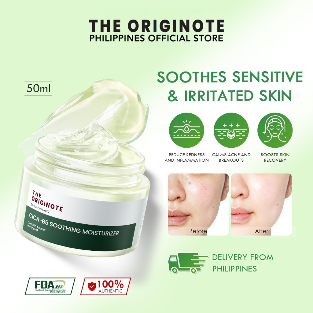 The Originote Cica-B5 Soothing Moisturizer - Soothes Sensitive ...