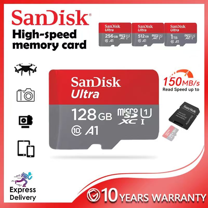 SANDlSK Ultra Extreme PRO 1TB 512 256 128 GB 64 32 16 Micro Memory SD ...