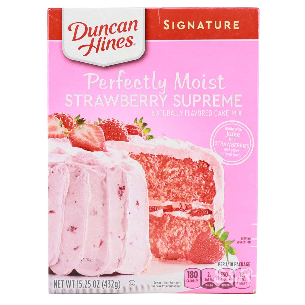 Duncan Hines Perfectly Moist Strawberry Supreme Cake Mix 432g | Shopee ...