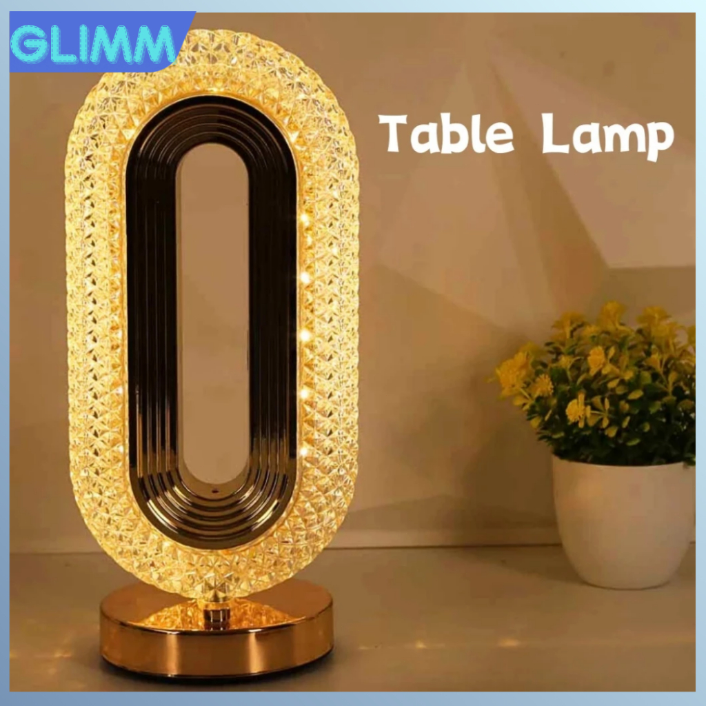 Diamond Night Light Touch Bedside Table Lamp For Decor Crystal Night ...