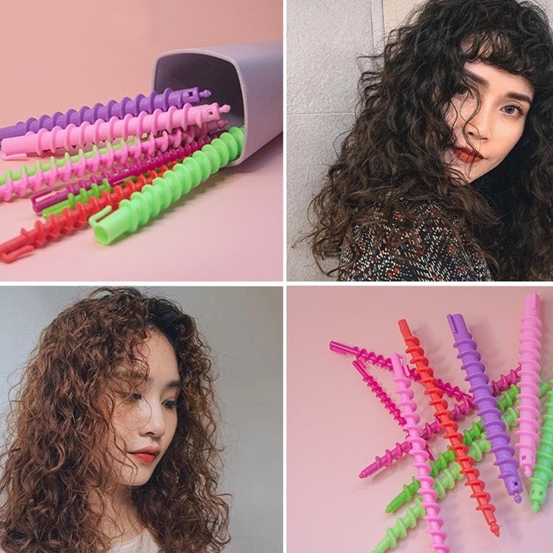 20 Pcs Hair Curler Hairdressing Spiral Hair Perm Rod Small Hair Curler ...