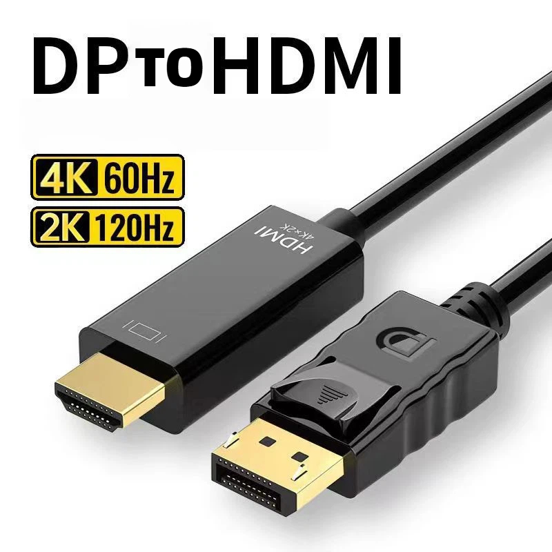 4K Display Port To HDMI-compatible Cable 1.8M DP To HDMI-compatible ...