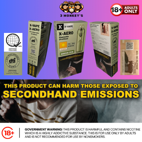 X-AERO X-VPE DISPOSABLE CLEAR TANK JUICE AND BATTERY LIFE INDICATOR ...