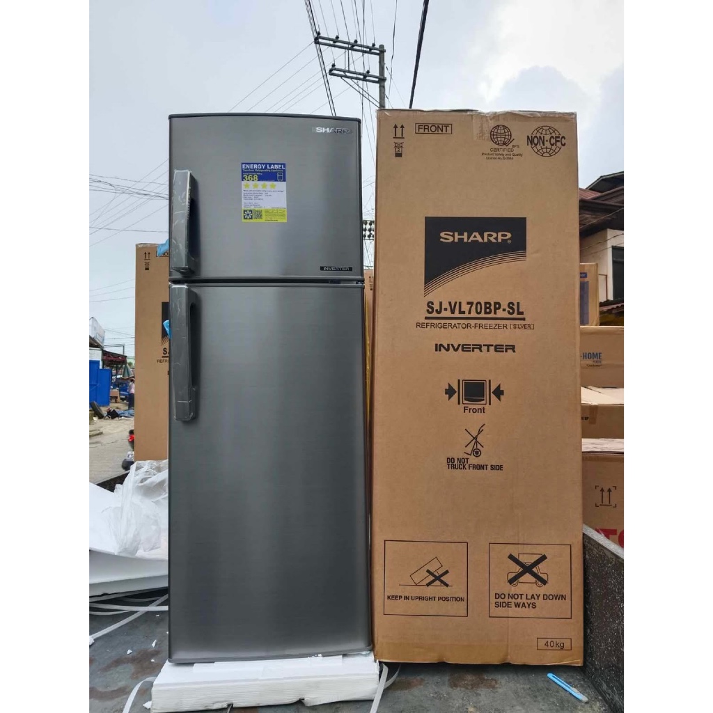 Original Sharp SJ-VL70BP-SL Two-Door Refrigerator. | Shopee Philippines